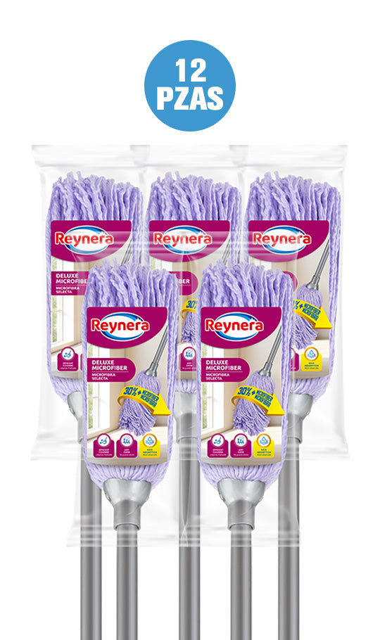 Paquete de 12 trapeadores de Microfibra Selecta – Reynera