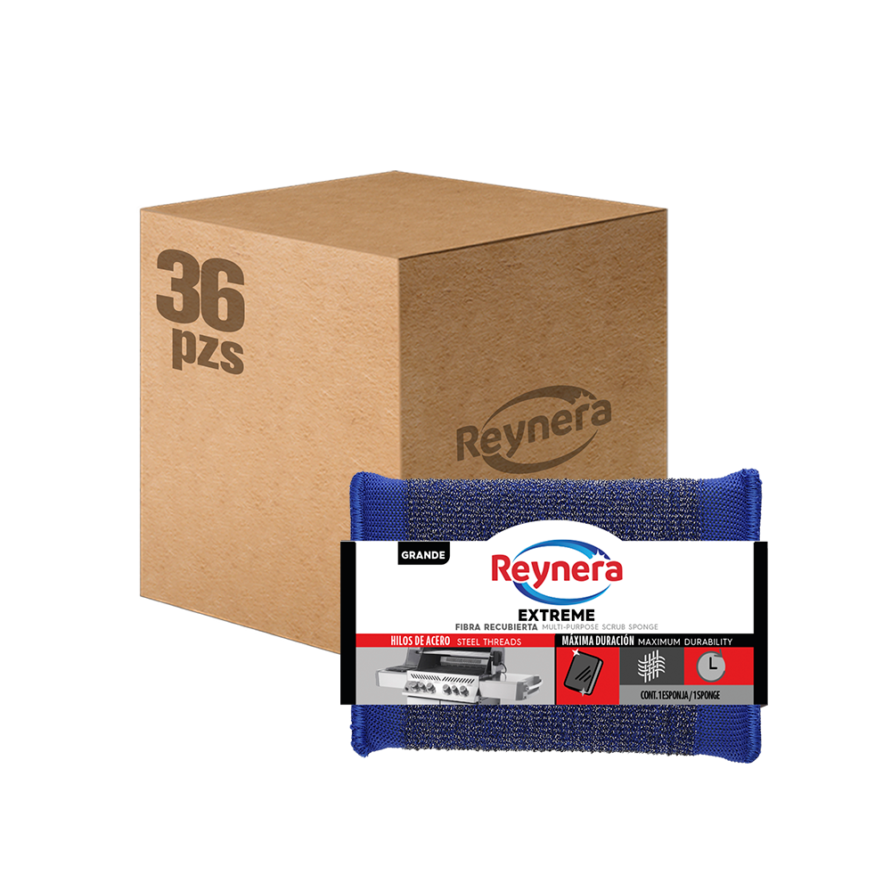 Fibra Esponja Extreme esponja fibra con hilos de acero inoxidable – Reynera