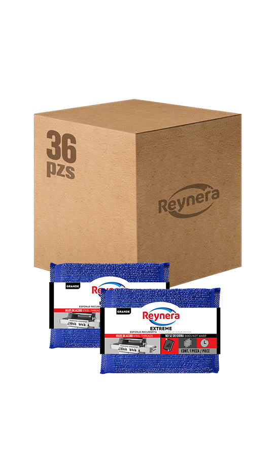 Fibra Esponja Extreme esponja fibra con hilos de acero inoxidable – Reynera